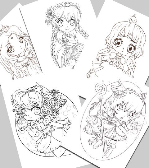 Super Cute Printable Coloring Pack 1 - Etsy UK