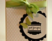 Items similar to Handmade Greeting Card-Just for you on Etsy