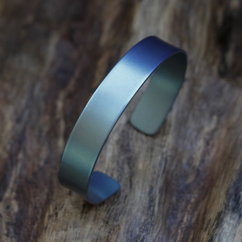 12.7mmx1.2mm Wide and Thick Titanium Cuff Bracelet Anodized - Etsy