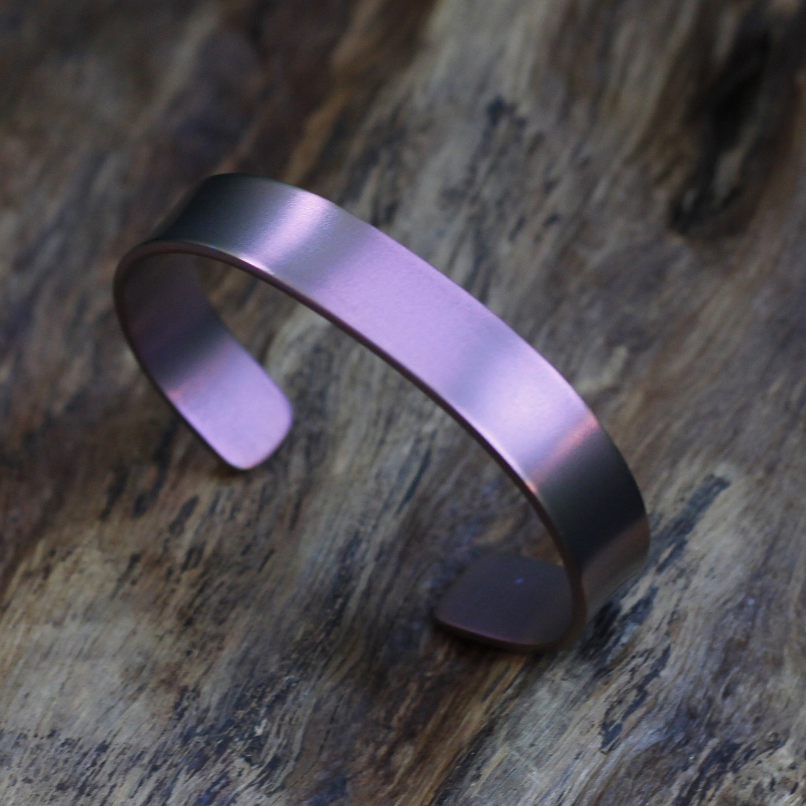 12.7mmx1.2mm Wide and Thick, Titanium Cuff Bracelet, Anodized Handmade ...