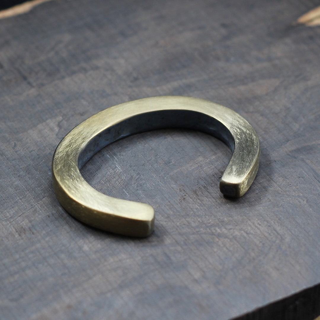 6, 8, 10mm Wide, Titanium Cuff Bracelet , Handmade Soft Matte Brushed ...