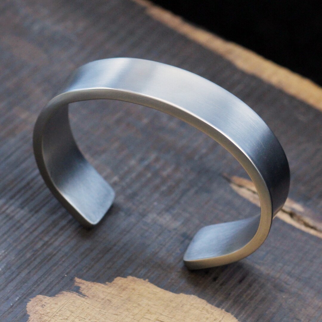 20mm X 4mm Wide and Thick, Heavy Titanium Cuff Bracelet, Solid Grade 2 ...