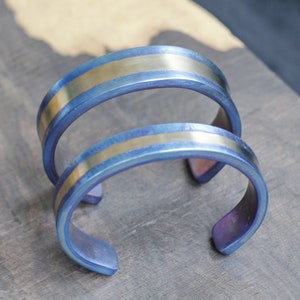 15mm X 5mm Wide and Thick, Titanium Cuff Bracelet Men, Handmade ...