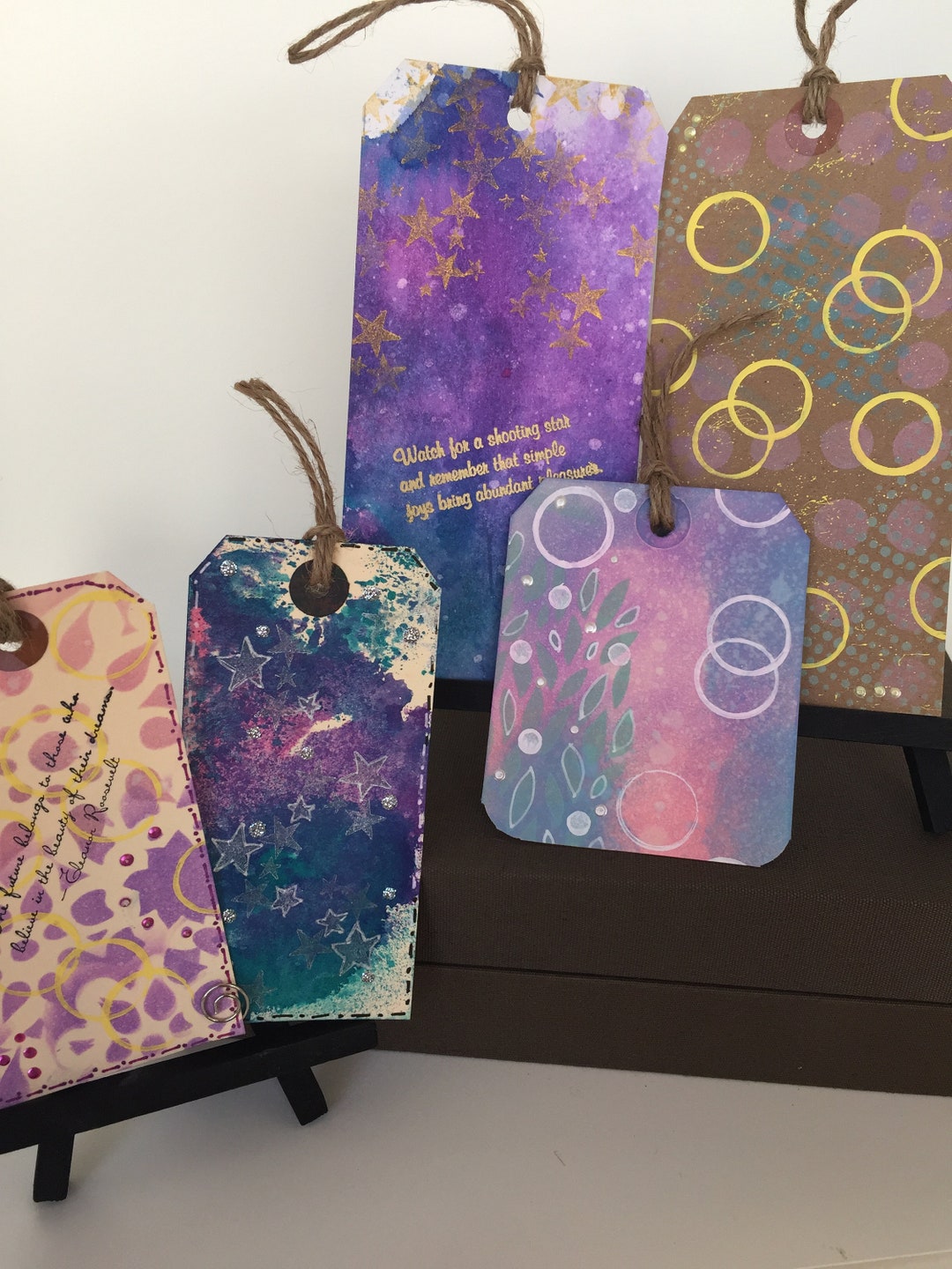 Bookmarks or Gift Tags. Soft Color Palette. Abstract Designs. Various ...