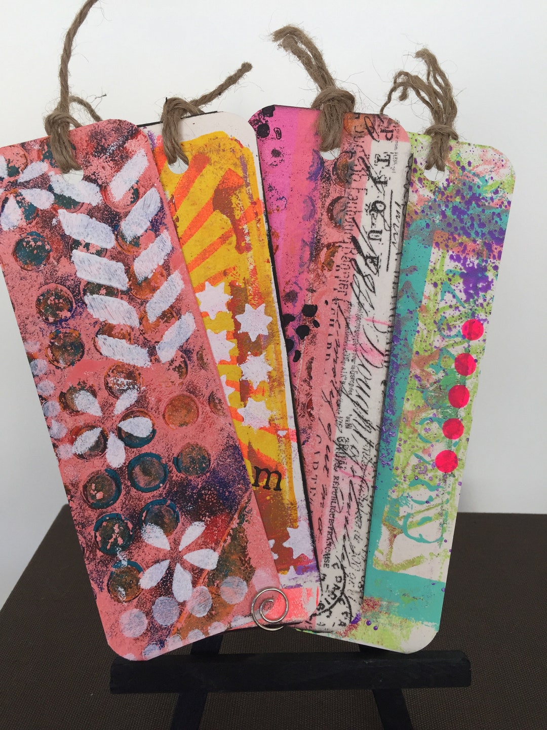 Bookmarks or Gift Tags. Abstract Design. Bright Fun Colors. - Etsy