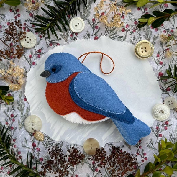 Felt Bird Ornament - Etsy