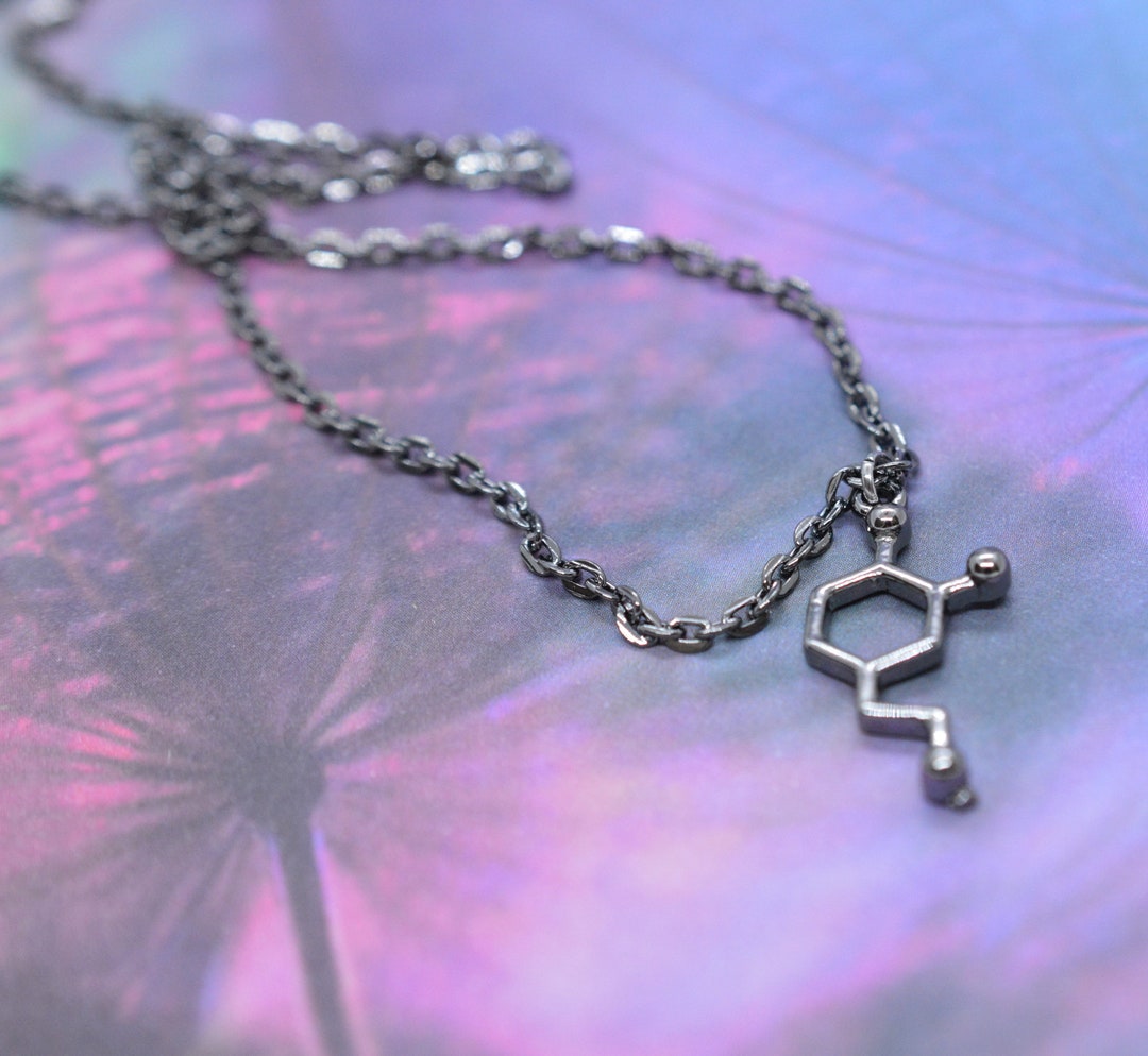 Biolojewerly - Dopamine Neurotransmitter Molecule Charcoal Gray Science ...