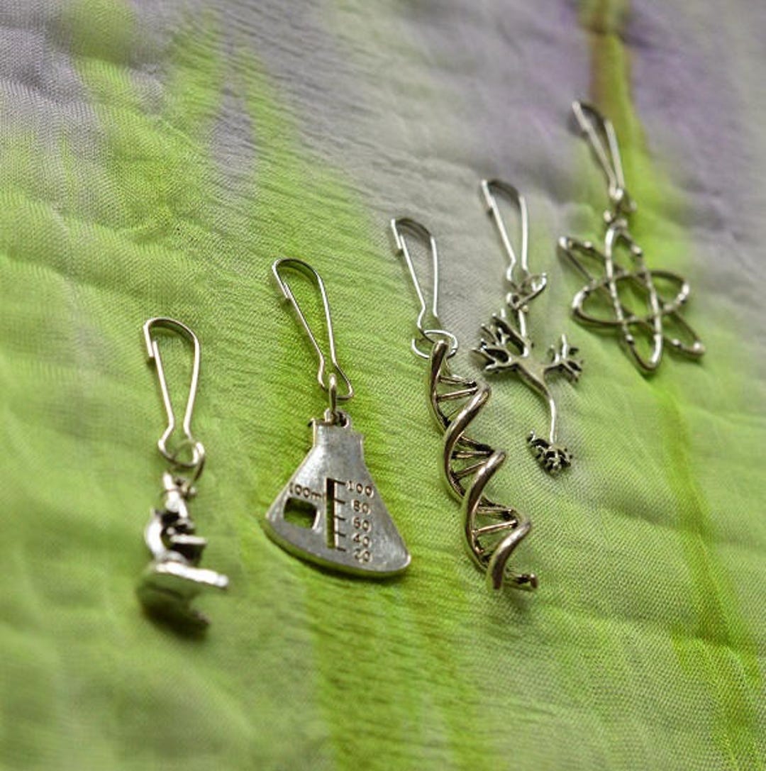 Biolojewelry Set of 5 Science Biology Chemistry Theme Charms - Etsy