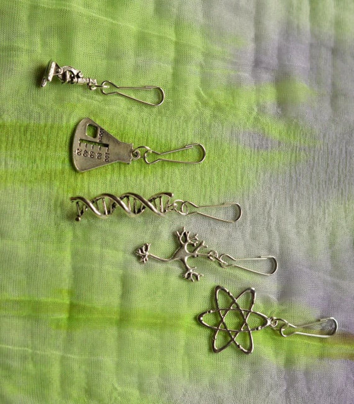 Biolojewelry Set of 5 Science Biology Chemistry Theme Charms - Etsy