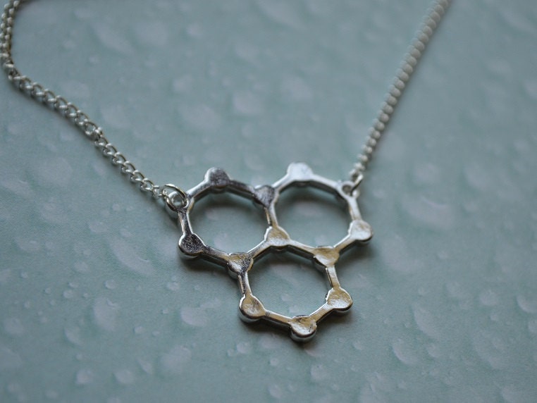Biolojewelry - H2O Water Molecule Science Biology Chemistry Necklace - Etsy