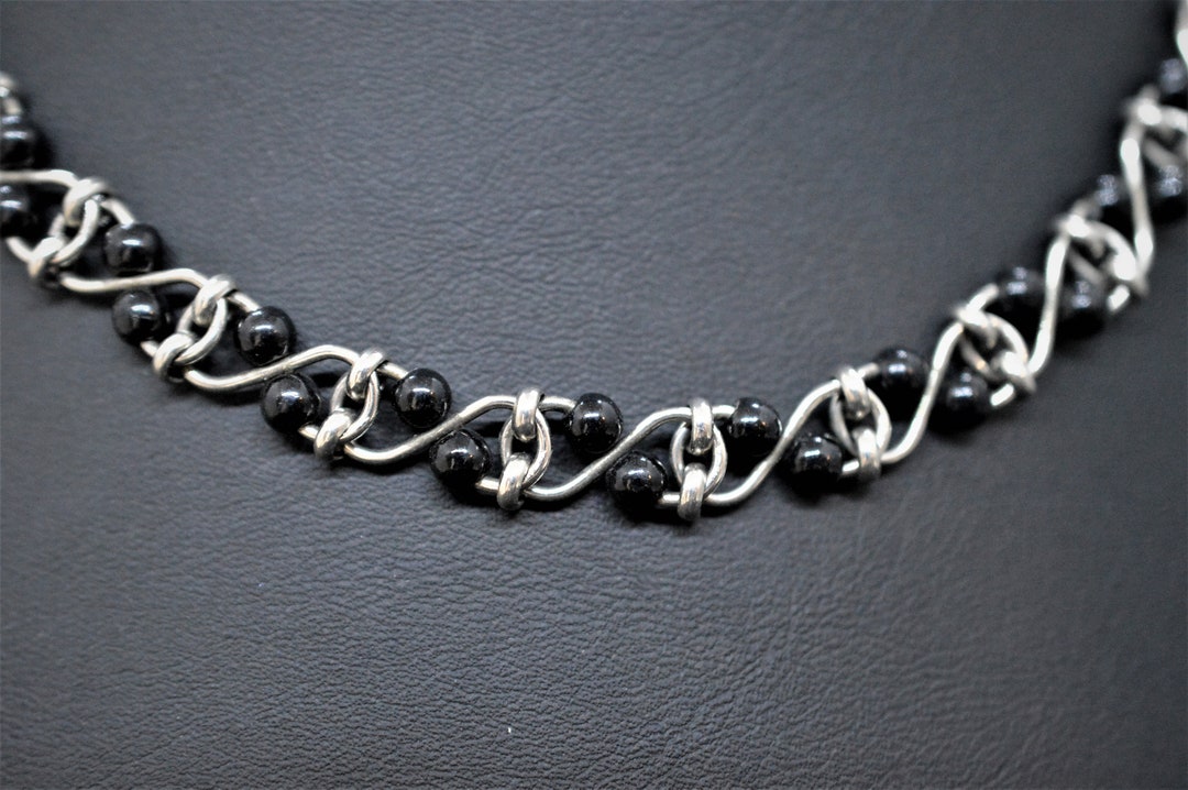 Biolojewelry Throwback 90s Nostalgia Goth Punk Black Choker Necklace - Etsy