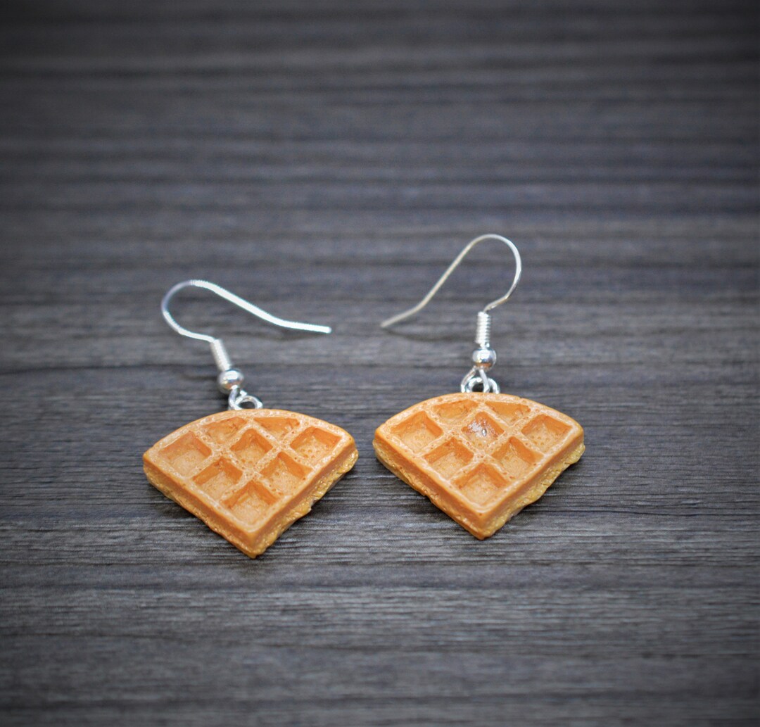 Biolojewelry -stranger Things Inspired Waffle Earrings - Etsy