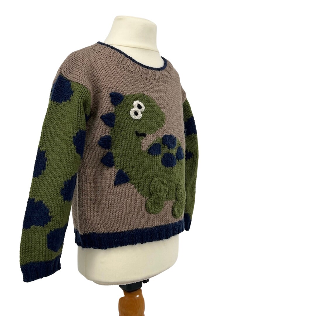 Stomp Like a Dino Sweater Knitting Pattern, DOWNLOAD - Etsy