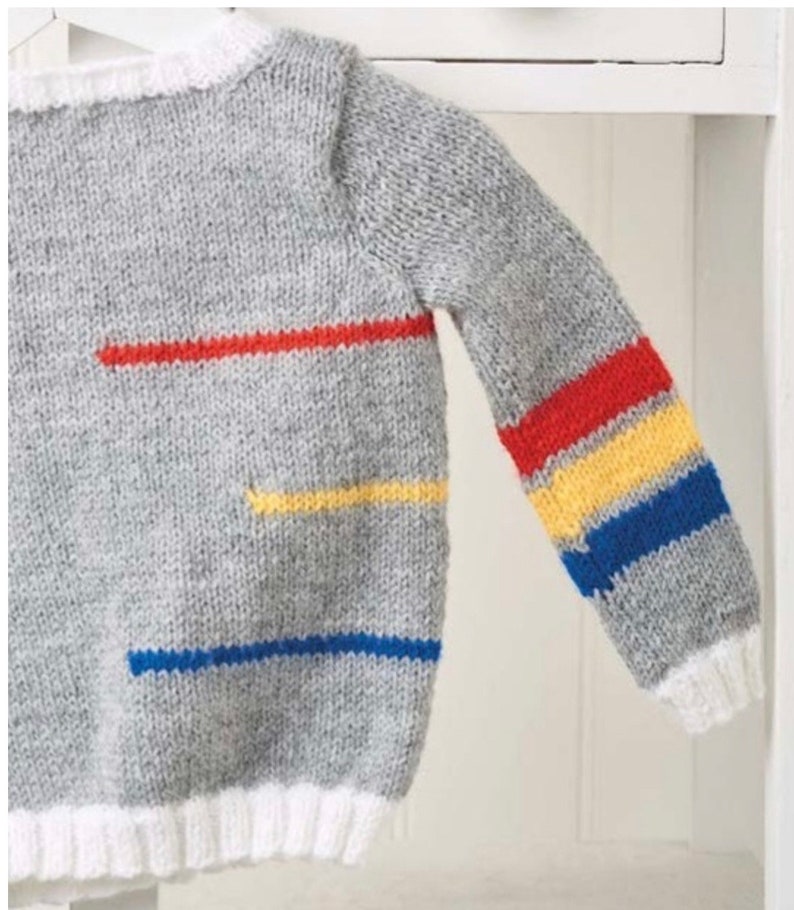 Kids Racing Car Jumper, Racing Stripes Sweater Knitting Pattern (PDF ...