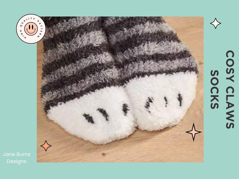 Cosy Claws, Fluffy Cat Paw Knitted Socks, Gift for All the Family ...