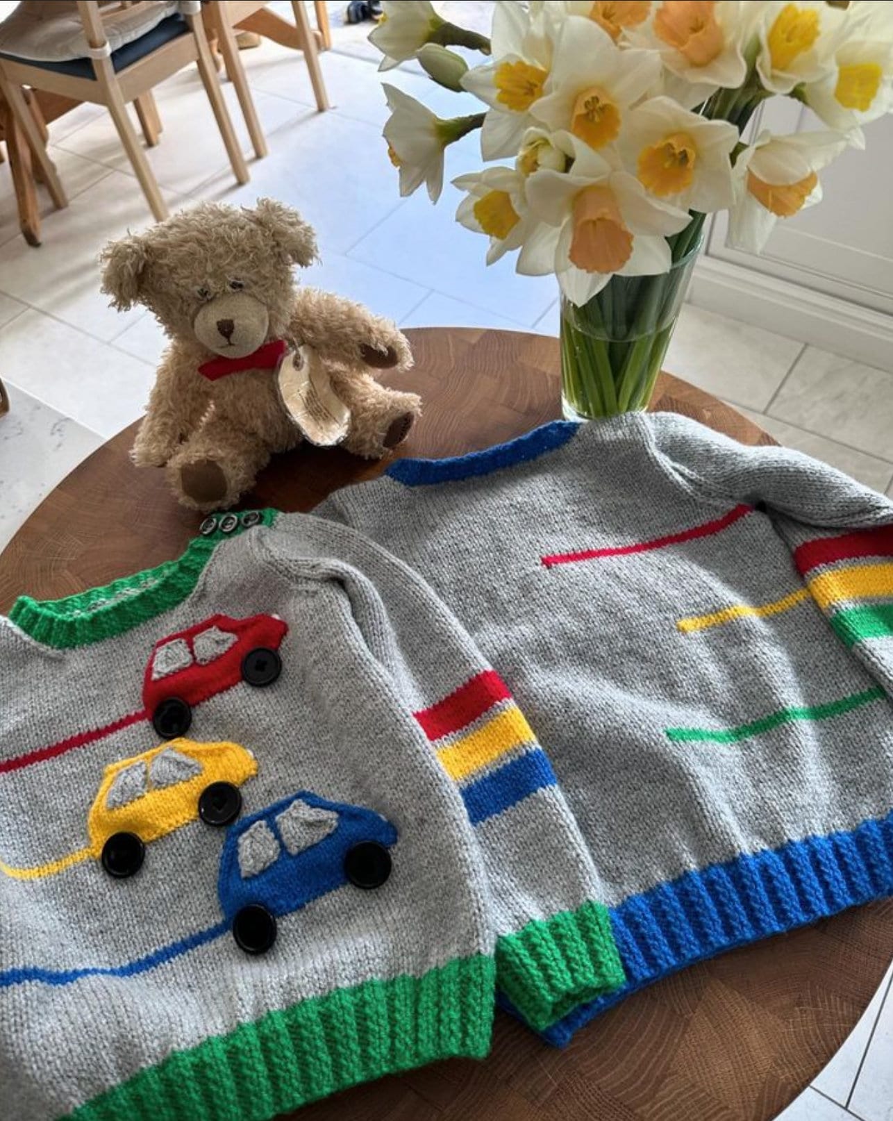 Kids Racing Car Jumper, Racing Stripes Sweater Knitting Pattern (PDF ...