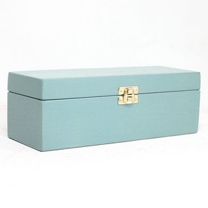 Light Blue Wood Box / Wooden Gift Box - Etsy