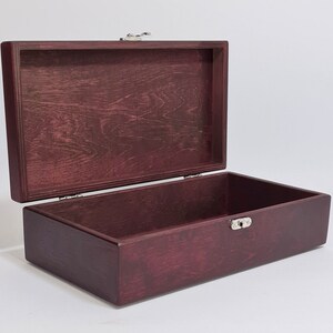 Wooden Keepsake Box / Dark Red Box / Jewelry Box / Storage Box / Gift ...