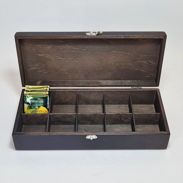 Wooden Tea Box - Etsy