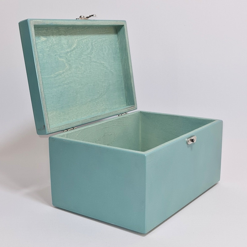 Blue Wooden Box - Etsy