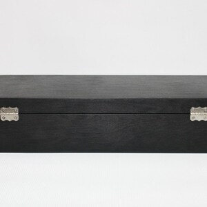 Black Wooden Keepsake Box / Storage Box / Gift Set Box 14.17 X 5.70 X 2 ...