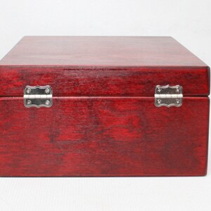 Wooden Keepsake Box / 6x8x4 Inch / Red Box / Gift Box / Storage Box ...