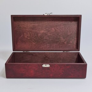 Wooden Keepsake Box / Dark Red Box / Jewelry Box / Storage Box / Gift ...