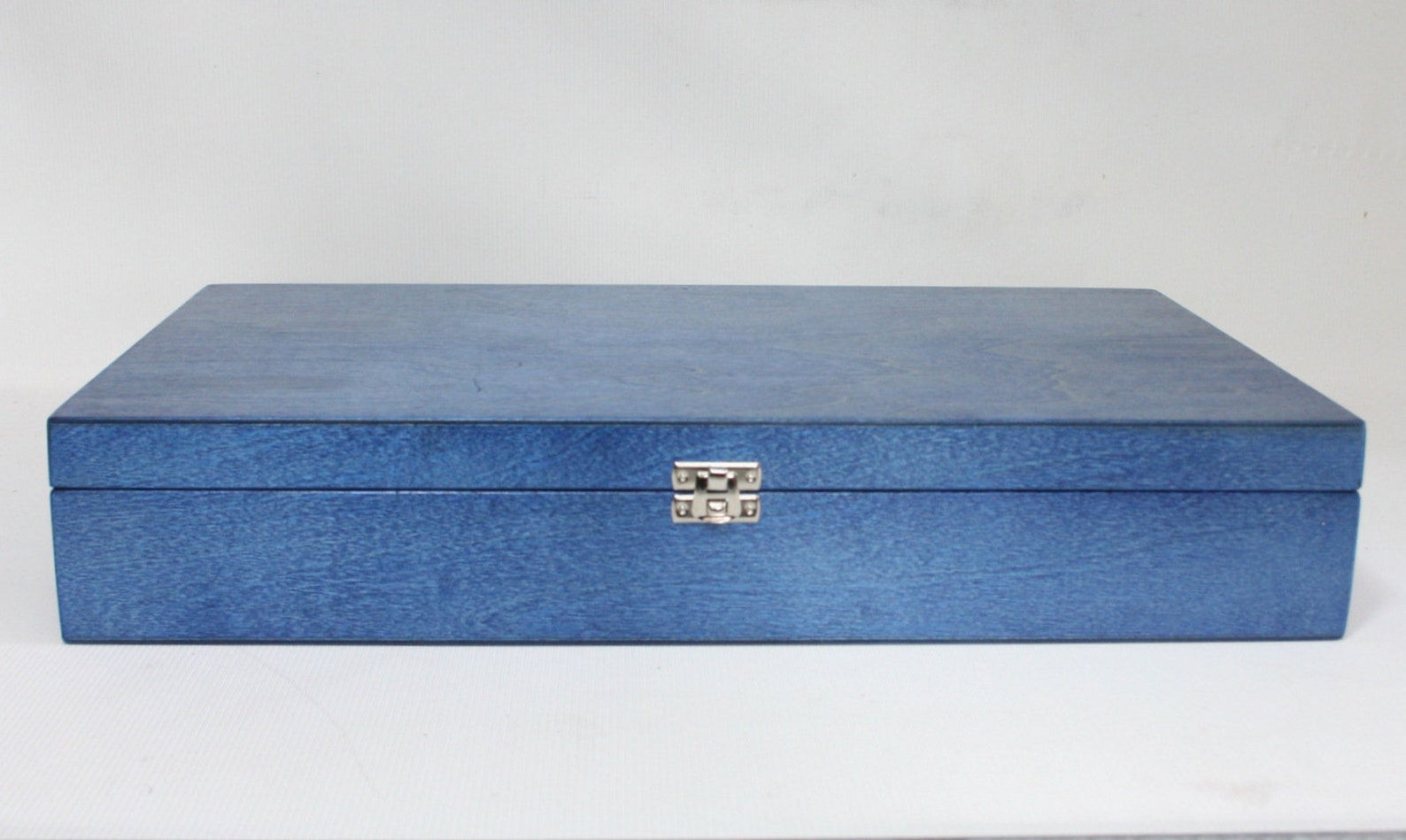 24 Compartments Blue Wooden Tea Box / Blue Storage Box / - Etsy