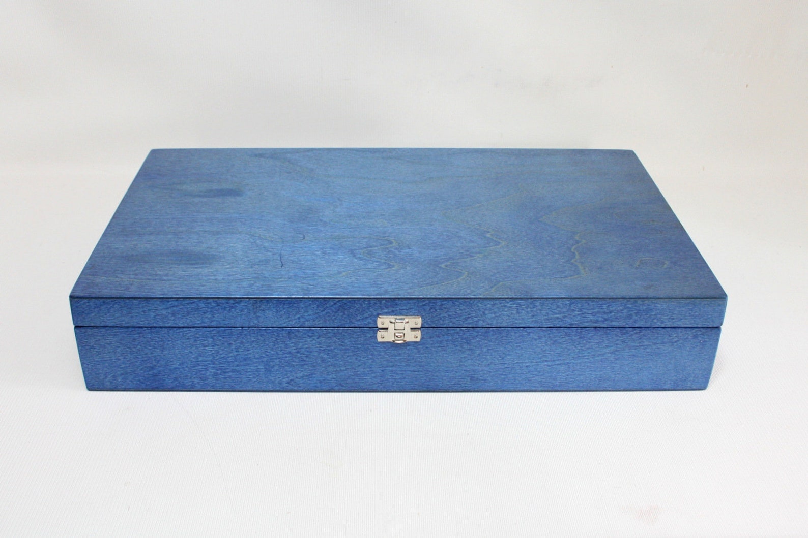 24 Compartments Blue Wooden Tea Box / Blue Storage Box / - Etsy