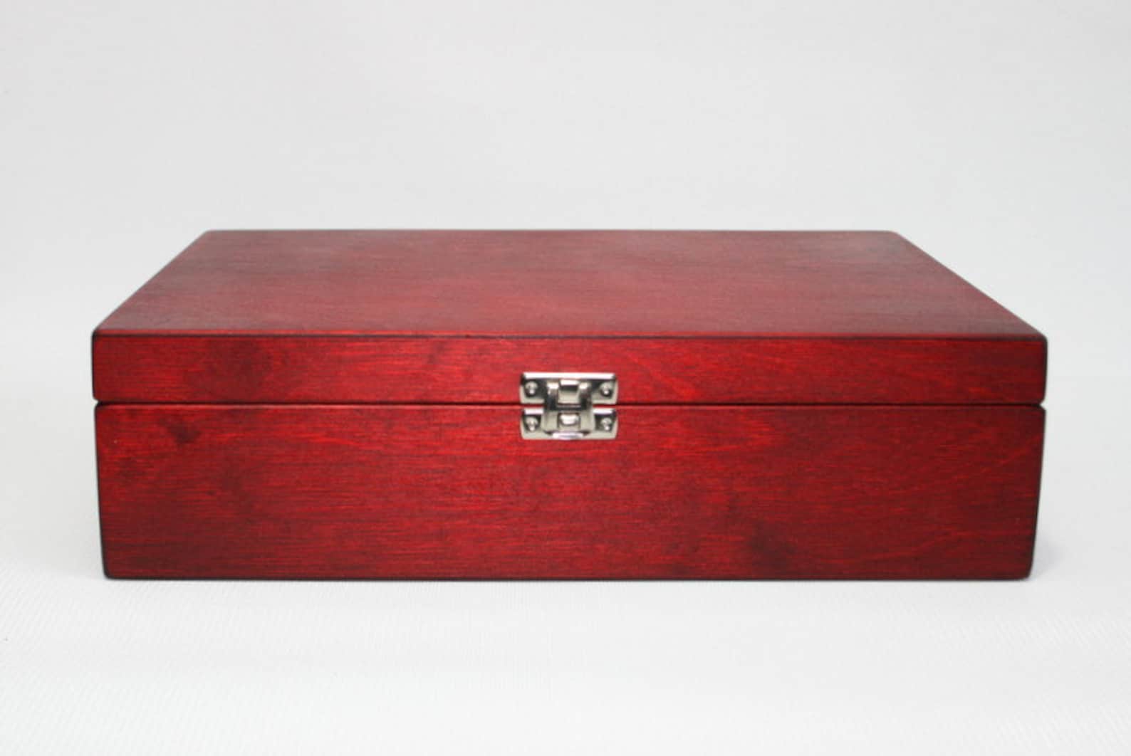Red Wooden Keepsake Box / Wooden Gift Box / Wooden Storage Box - Etsy