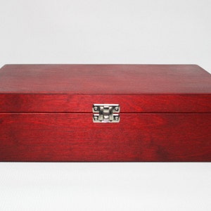 Red Wooden Keepsake Box / Wooden Gift Box / Wooden Storage Box / Red ...