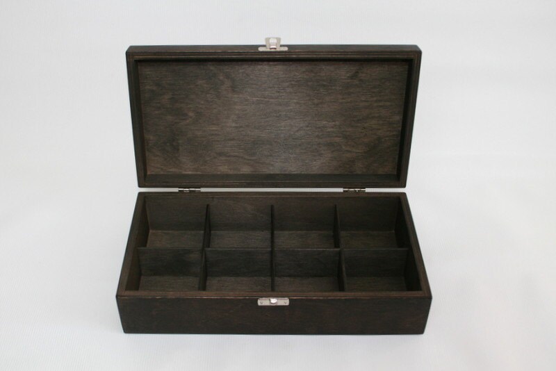 8 Compartments Box / Wooden Storage Box / Collection Box / | Etsy