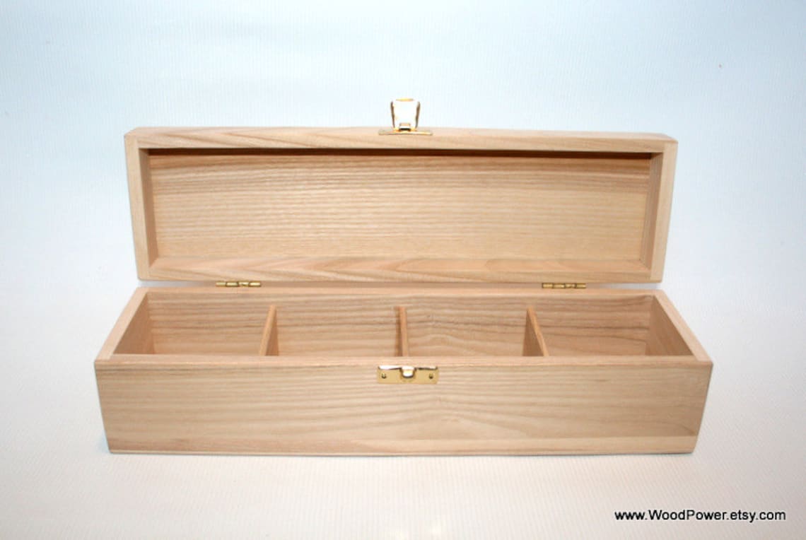 Wooden Gift Box / 4 Compartments Box / Storage Box / Keepsake | Etsy