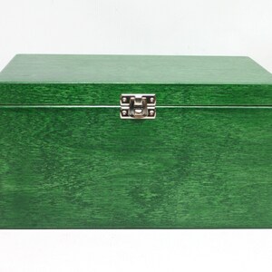 Dark Green Wooden Box / Gift Box / Keepsake Box / Storage Box 9.05 X 5. ...