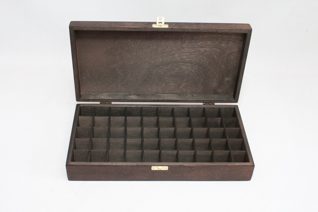 50 Compartments Box / Keepsake Box / Storage Box / Keepsake Box / Dark ...