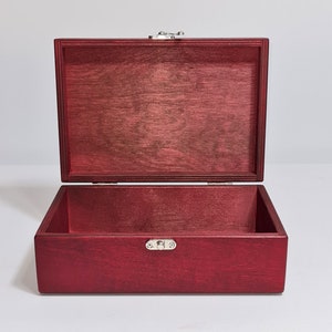 Red Wooden Box / 8.46 X 5.70 X 2.95 Inch - Etsy