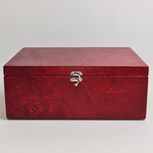 Red Wooden A4 Storage Box: Varnished Plywood, 12x8.66x4.72 Inch - Etsy