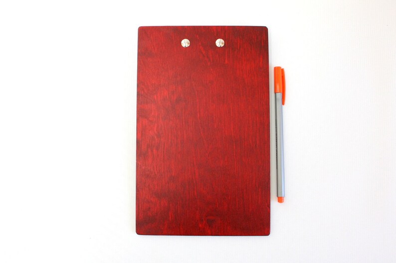 Wooden Clipboard / Red Clipboard / A5 Clipboard - Etsy