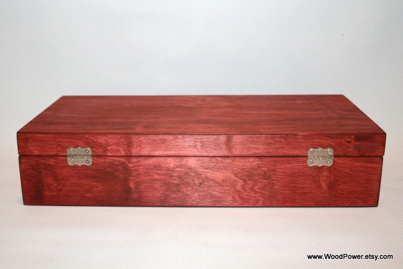 10 Compartments Wooden Storage Box / Red Collection Box / - Etsy