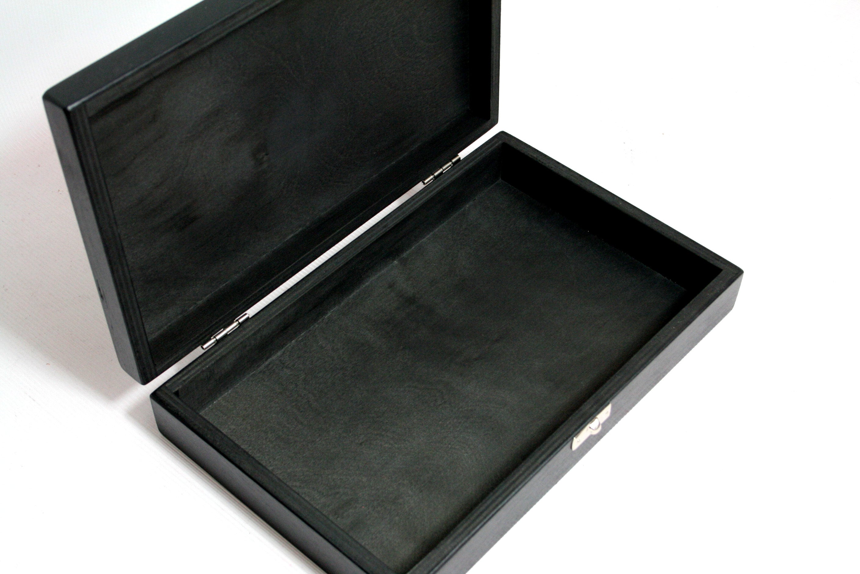 Black Wooden Box / Wooden Gift Box / Keepsake Box 9.84 x 5.90 | Etsy