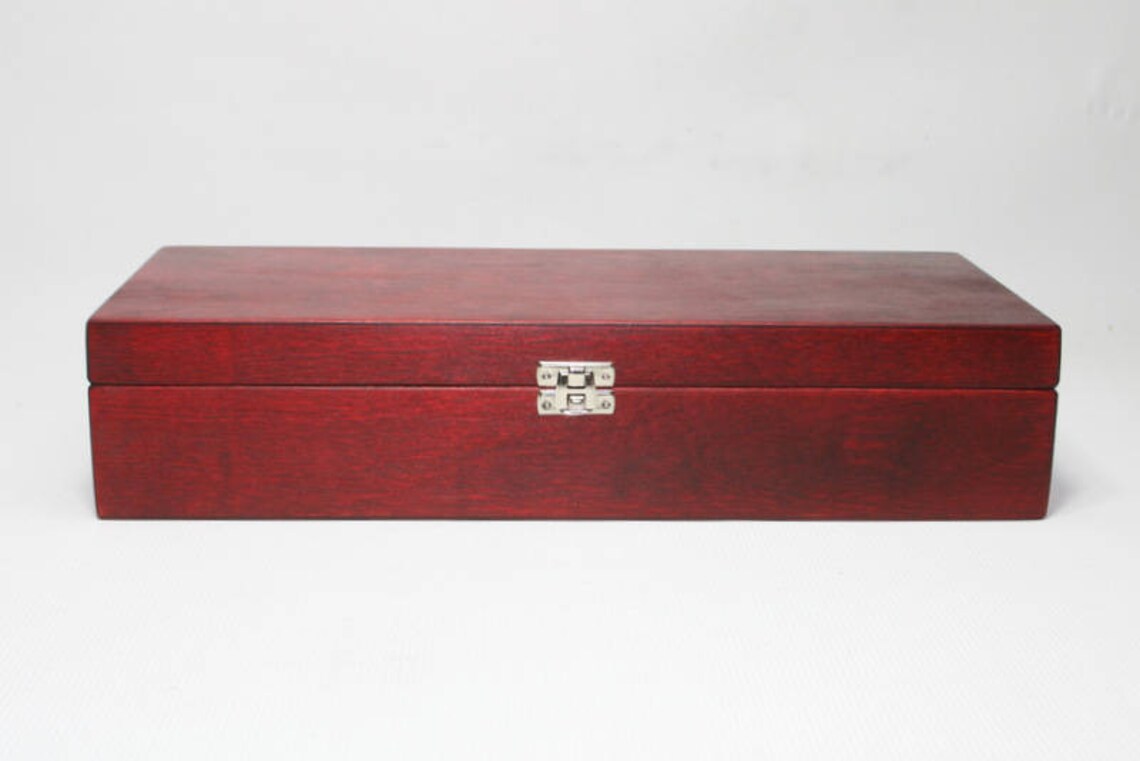 Red Wooden Box 14.17 X 5.70 X 2.95 Inch Keepsake Box | Etsy