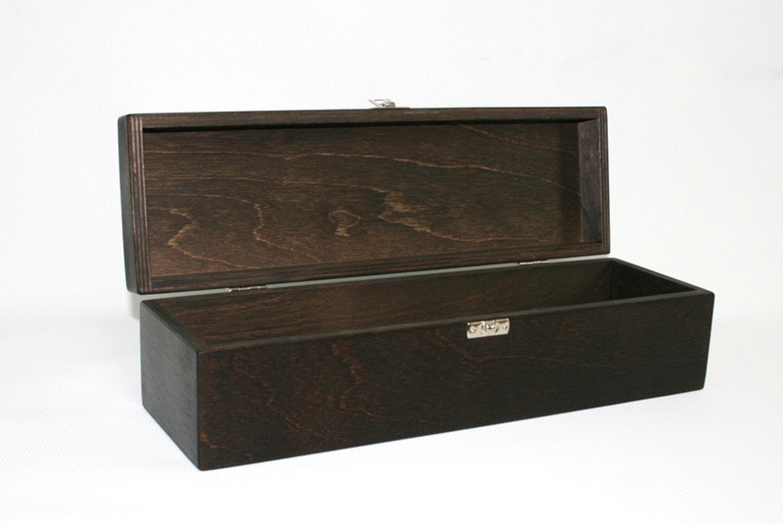 Wooden Box / Dark Brown Box / Keepsake Box / Storage Box / - Etsy