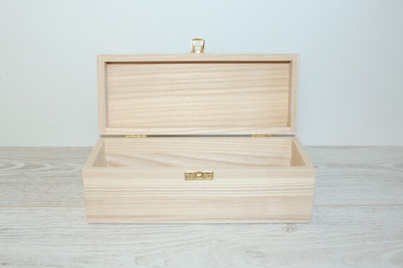 Wooden Keepsake Box / Ash Wood Gift Box 8.85 x 3.15 x 3.15 | Etsy