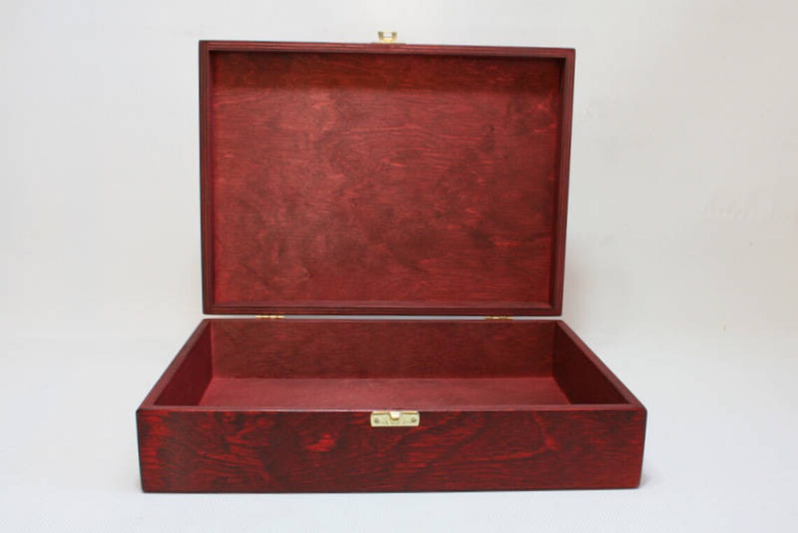 Wooden A4 Size Box / Red Wooden Box / A4 Size Storage Box / 12 - Etsy