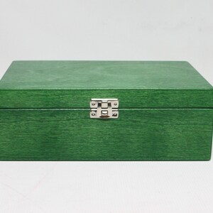 Dark Green Wooden Box / Storage Box / Keepsake Box / Gift Box - Etsy