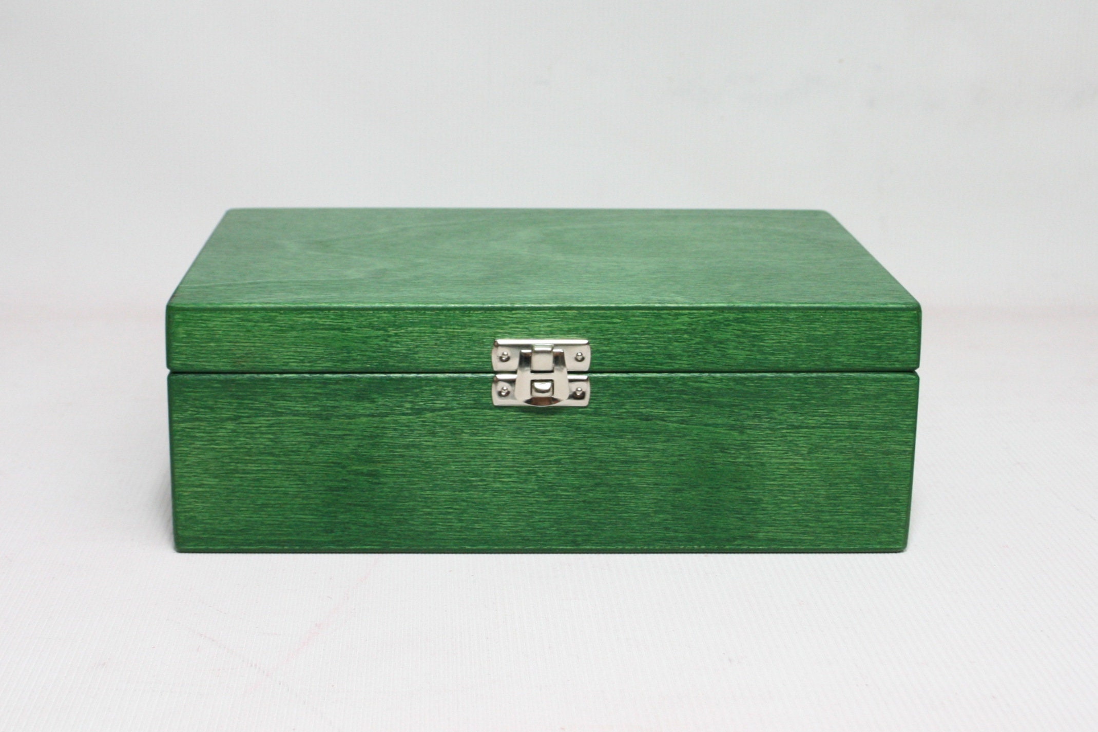 Dark Green Wooden Box / Storage Box / Keepsake Box / Gift Box - Etsy