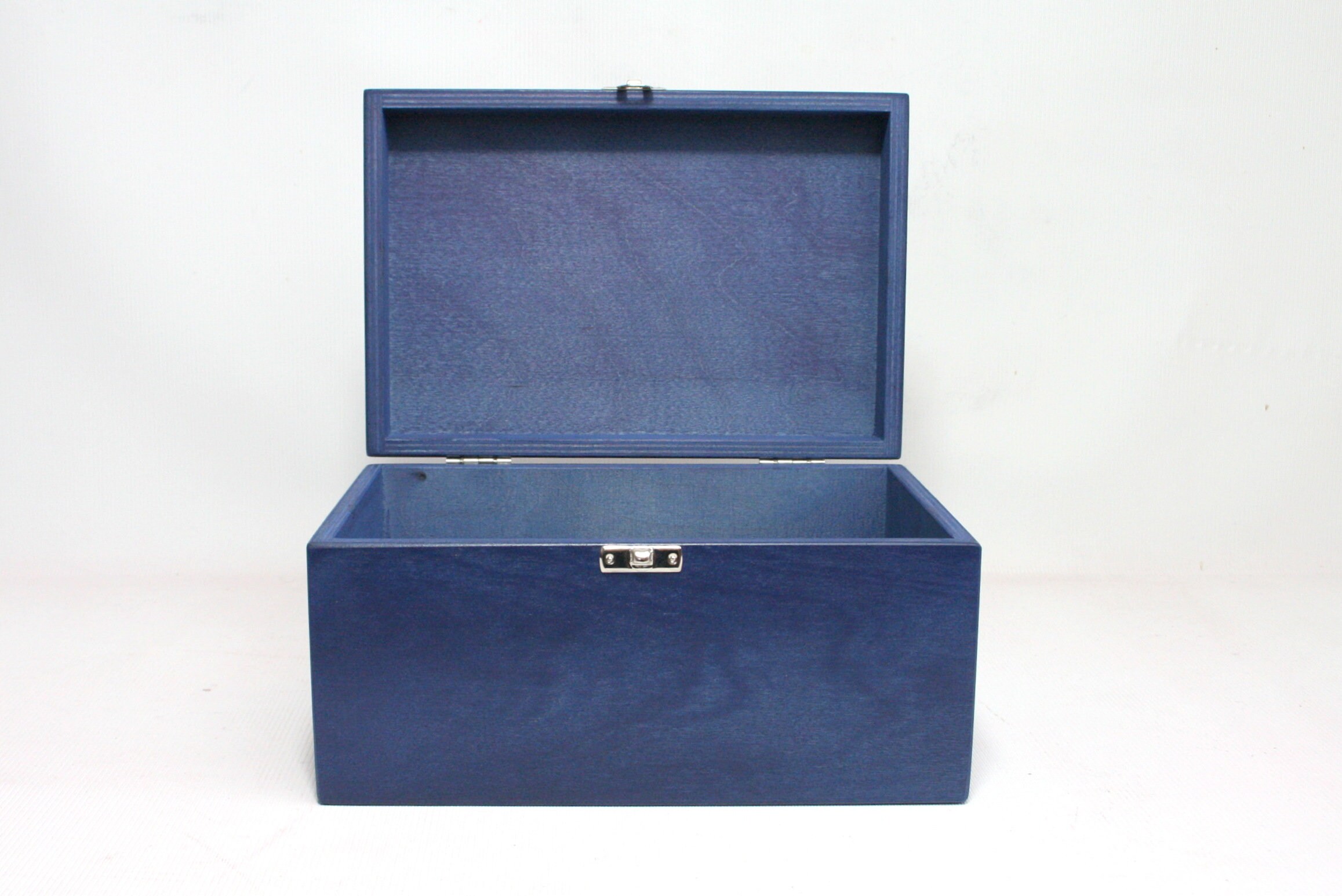 Dark Blue Wooden Box / Gift Box / Keepsake Box / Storage Box | Etsy