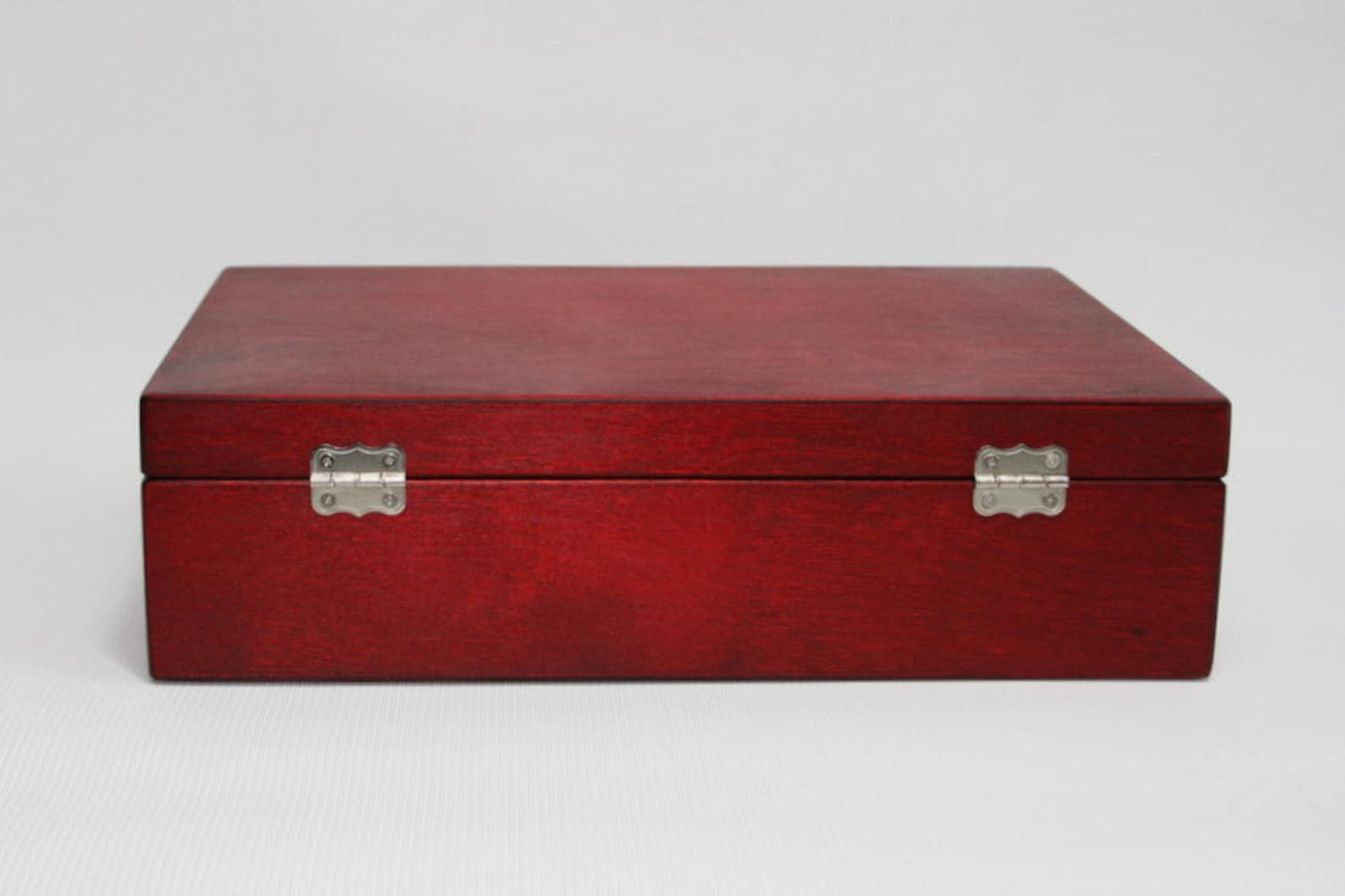 10 Compartments Wooden Tea Box / Red Box / Wooden Keepsake Box - Etsy