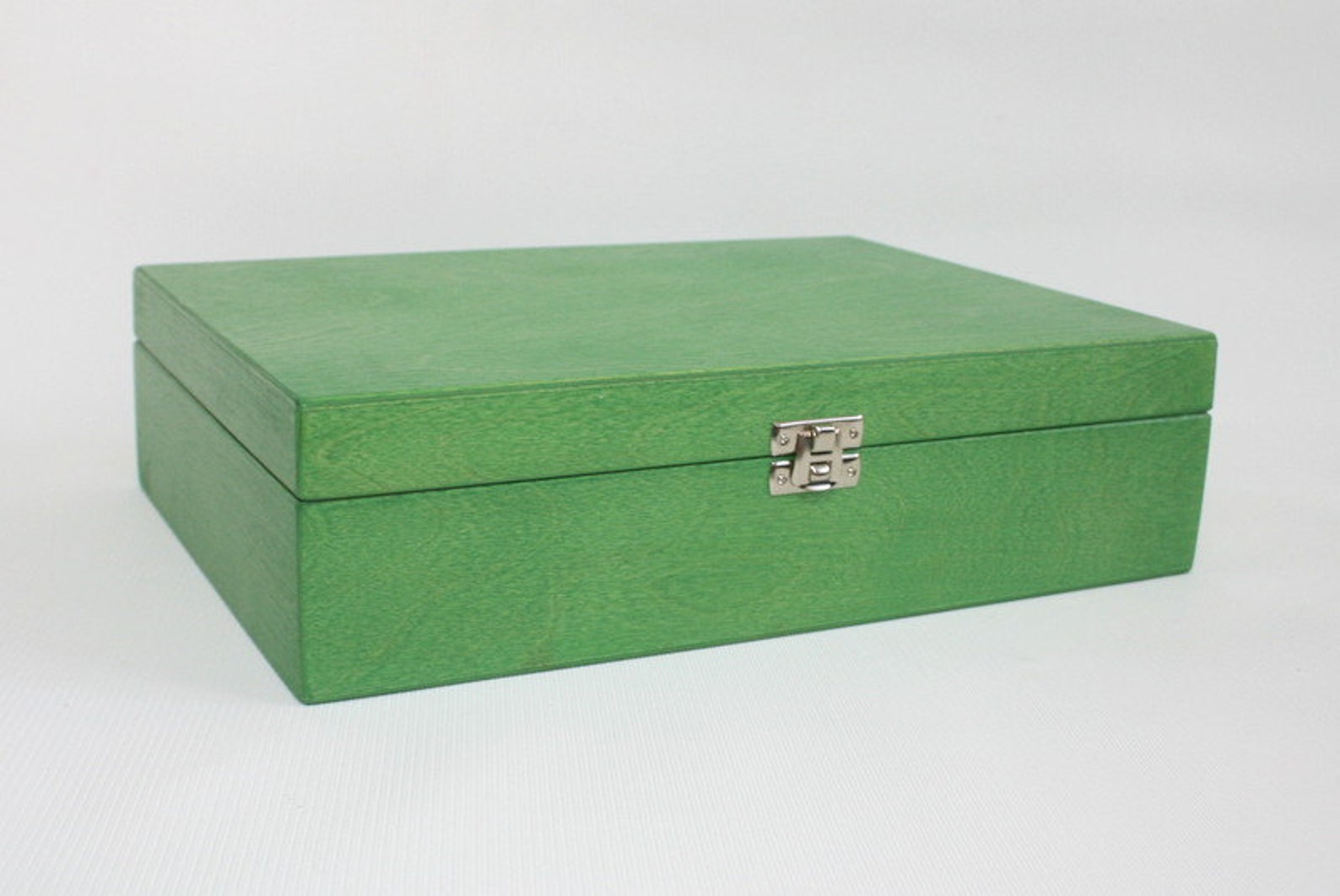 10 Compartments Wooden Tea Box / Green Box / Wooden Keepsake | Etsy