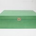 Large Wooden Storage Box / Green Collection Box With Removable ...